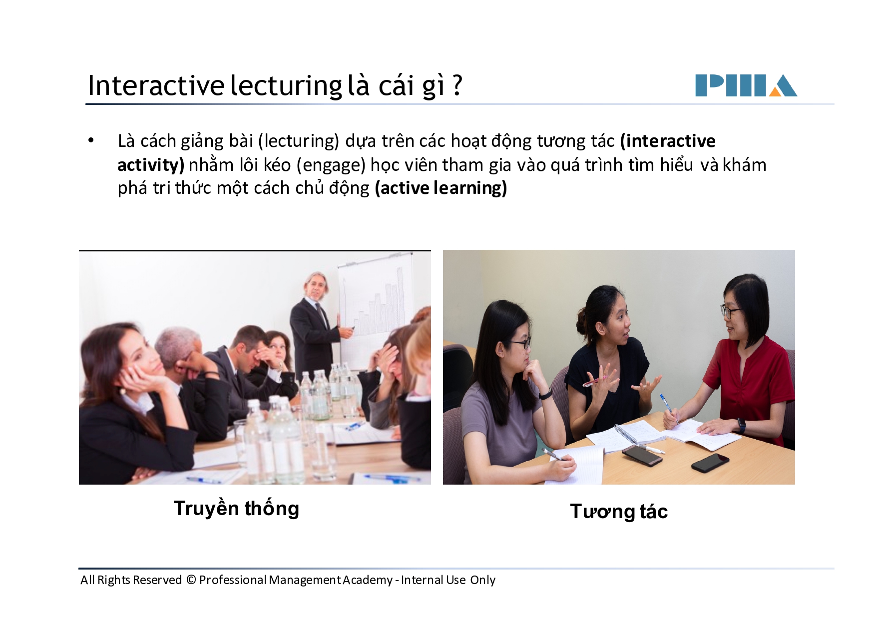 Interactive lecturing – Train the Trainer from PMA – EcoLabs